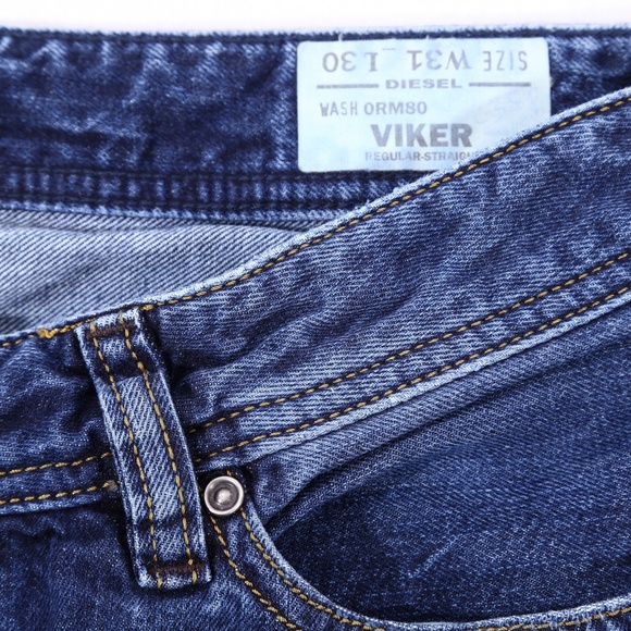 Diesel | Jeans | Diesel Viker Distressed Dark Wash Straight Jeans ...